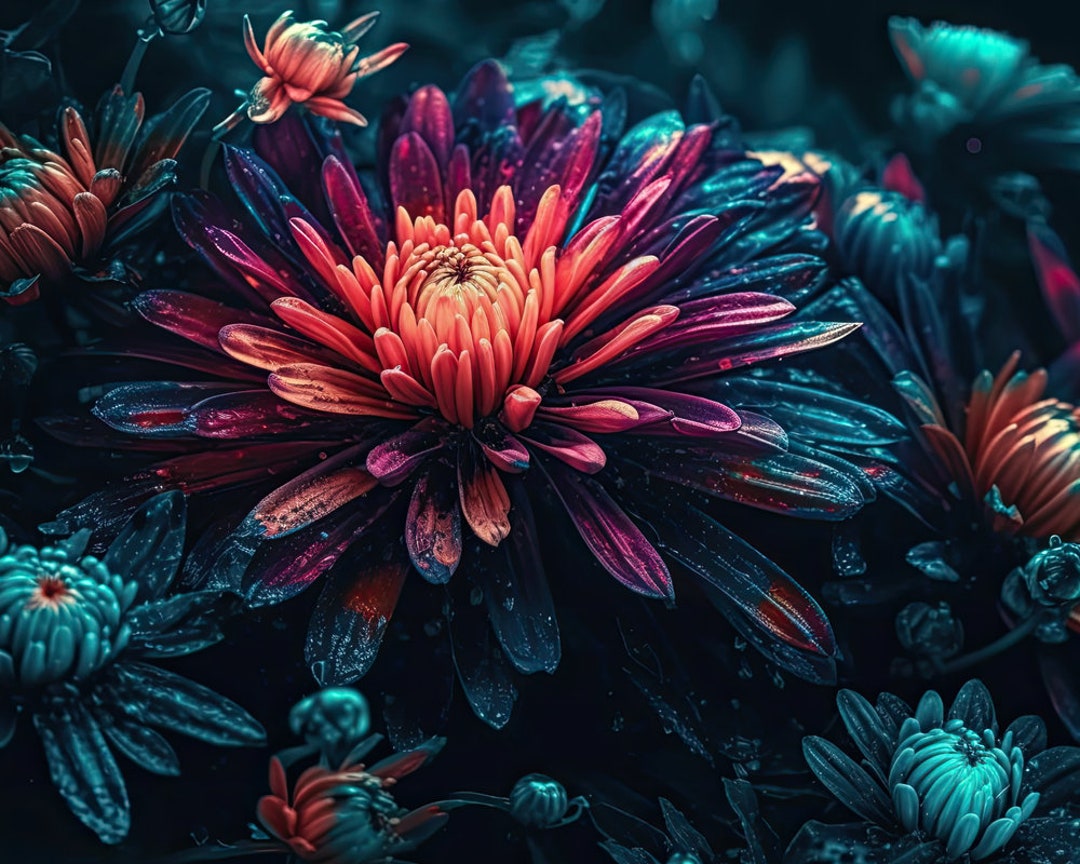 Digital Art Prints of Stunning Exotic Flowers Instant - Etsy