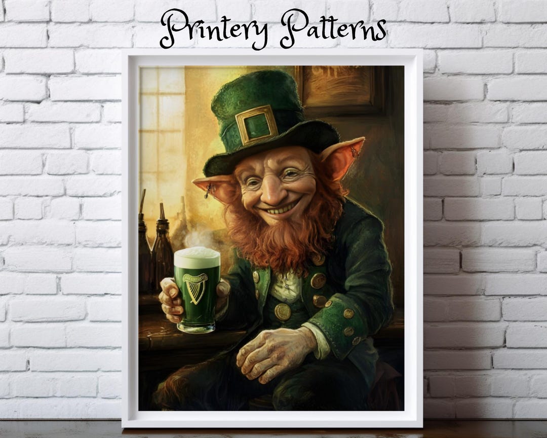 Vertical Posters, St Patricks Day Pub Celebration Leprechaun Lucky Wall ...