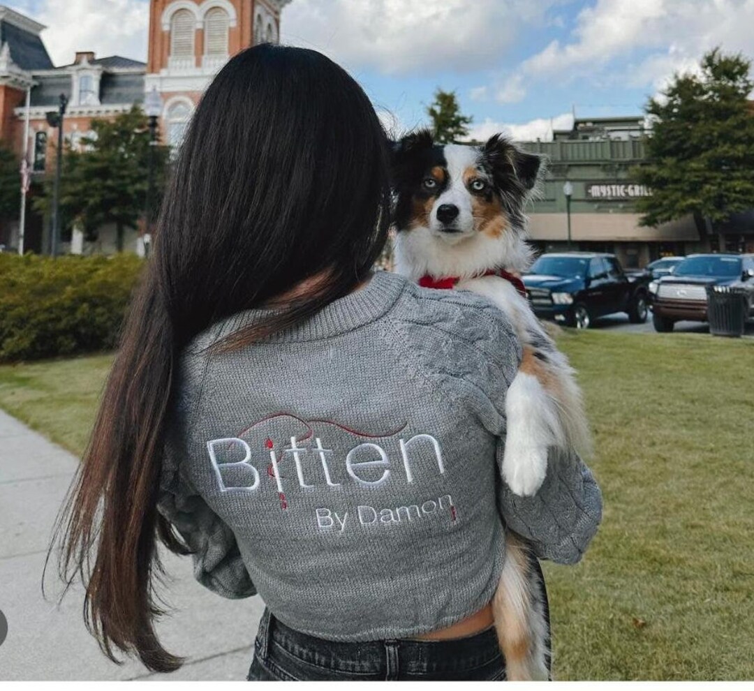 Bitten the Label Gray Crop Sweater - Etsy