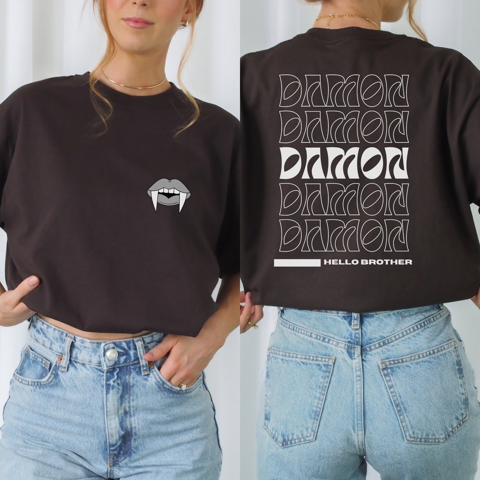 Damon Salvatore Tshirt, Tvd Shirt, Tvd Merch, Tvd Apparel, the ...