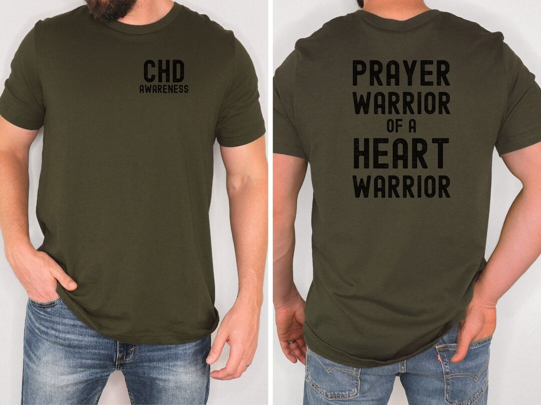 Prayer Warrior CHD Heart Warrior Surgery Support Shirt, Chd Open Heart ...