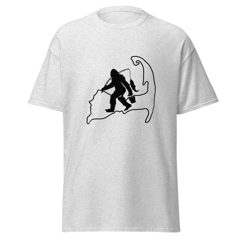 Cape Cod Bigfoot Gone Fishin T-shirt - Etsy