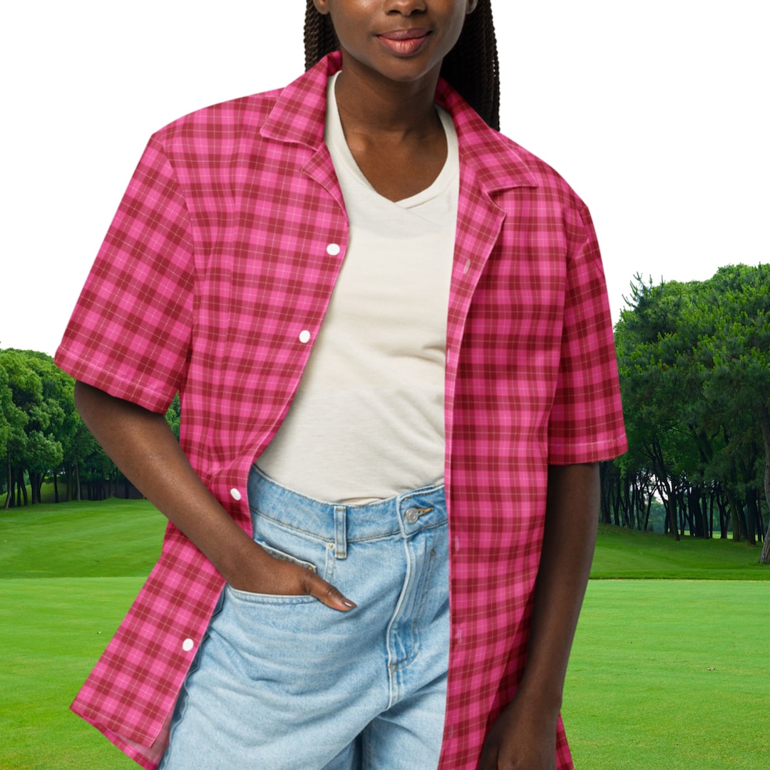 Women's Plaid Golf Shirt, Women's Golfing Button Up, Golf T-shirt ...