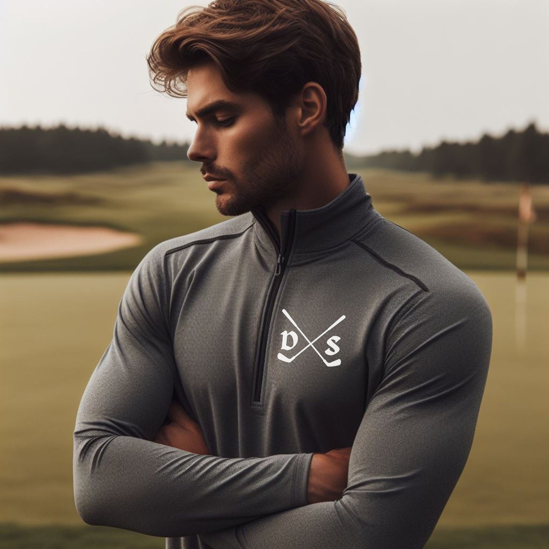 Personalized Lightweight Golf Sweatshirt, Quarter Zip Pullover Sweater ...