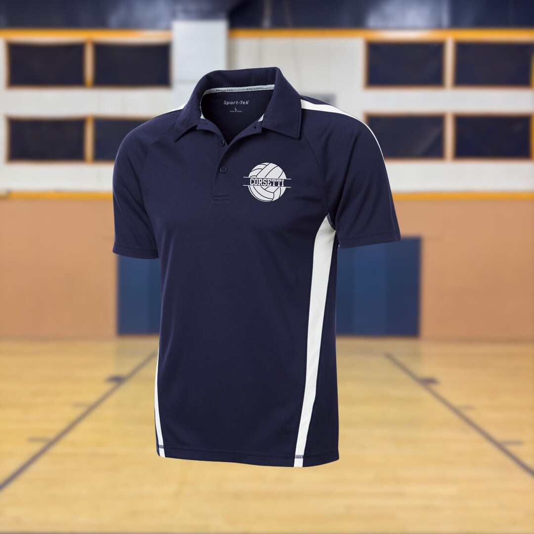 Men's Personalized Volleyball Polo, Custom Polo Shirt, Lightweight ...
