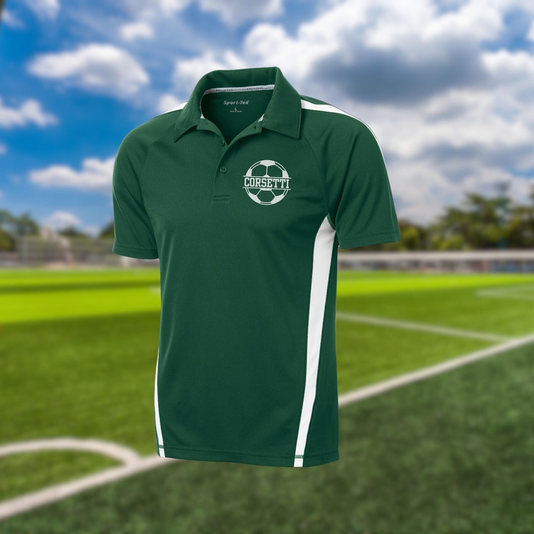 Men's Personalized Soccer Polo, Custom Polo Shirt, Lightweight Sport ...