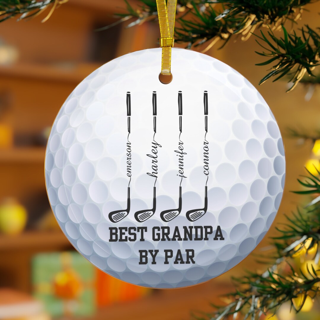Custom Golf Ball Christmas Ornament, Glass Xmas Ornament for Golfer ...