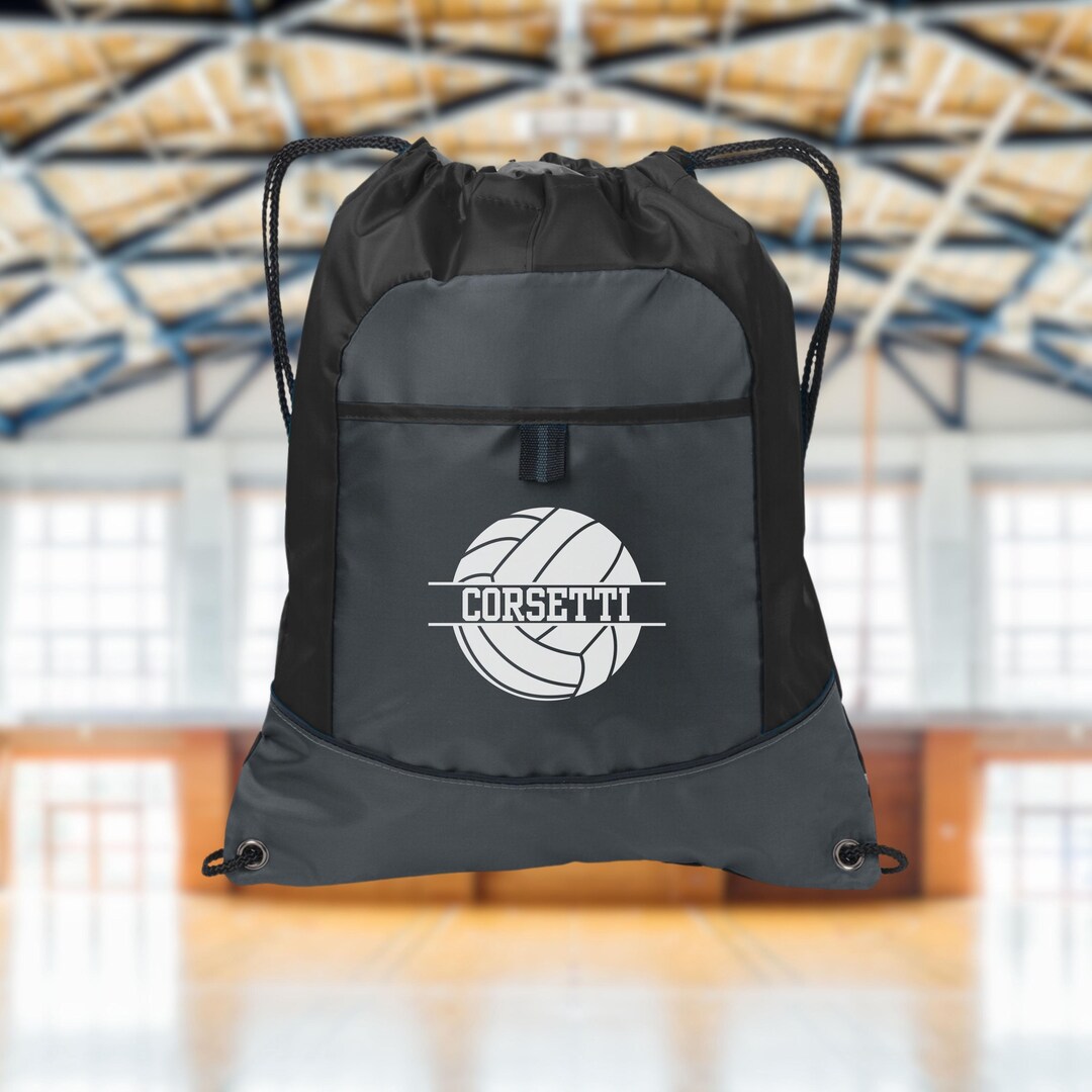 Personalized Volleyball Backpack, Custom Volleyball Cinch Pack, Custom ...