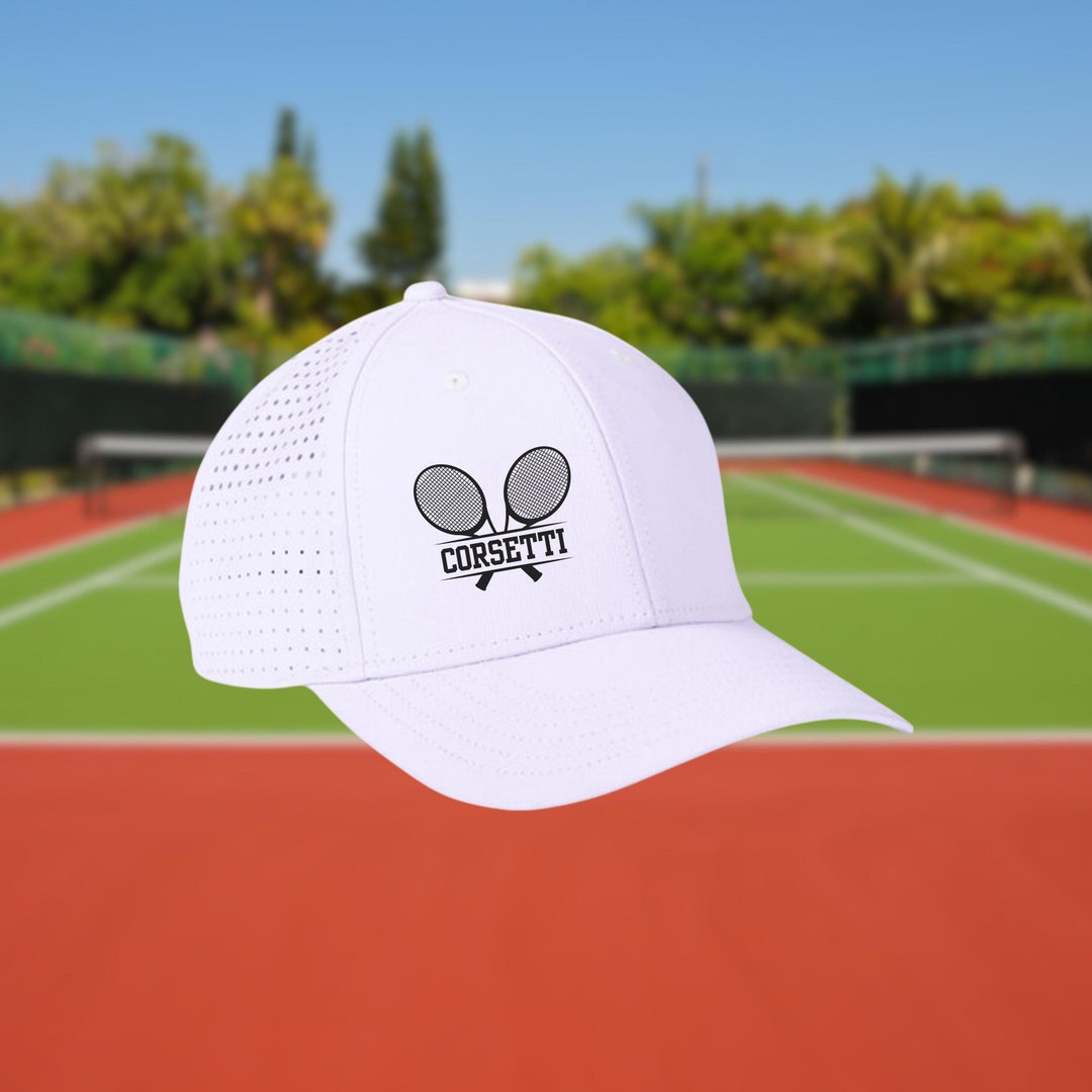 Personalized Perforated Tennis Hat, Custom Cap, Custom Tennis Hat ...