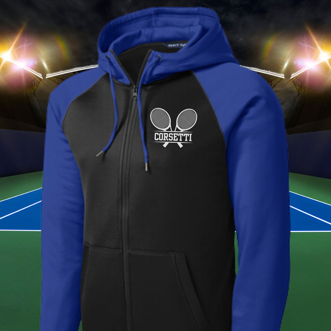 Men's Personalized Tennis Sweatshirt, Monogram Tennis Fleece, Custom ...