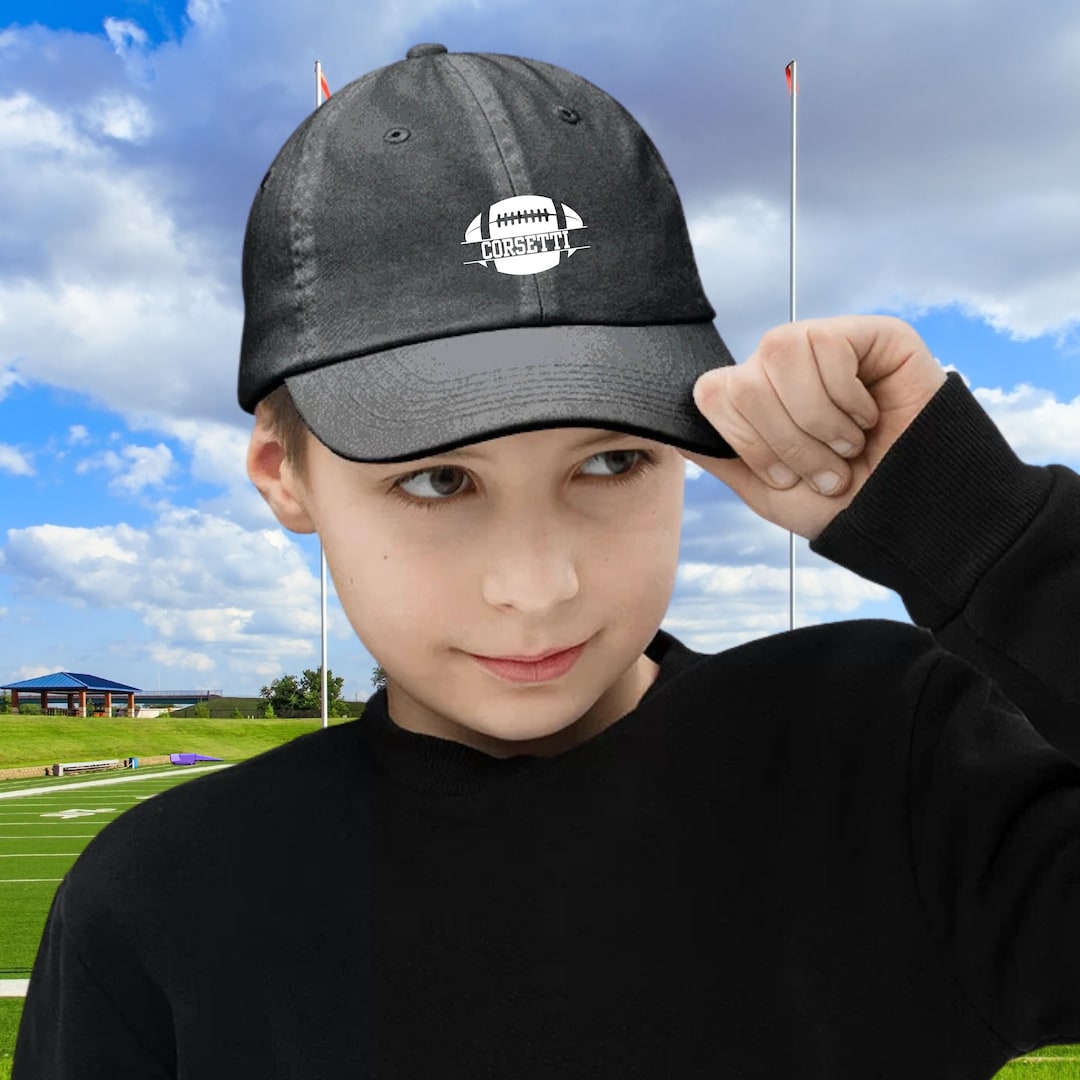 Kids Personalized Football Hat, Youth Custom Football Hat, Football ...