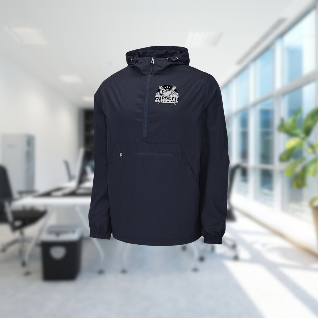 Mens Personalized Company Jacket, Packable Anorak, Custom Logo Jacket ...