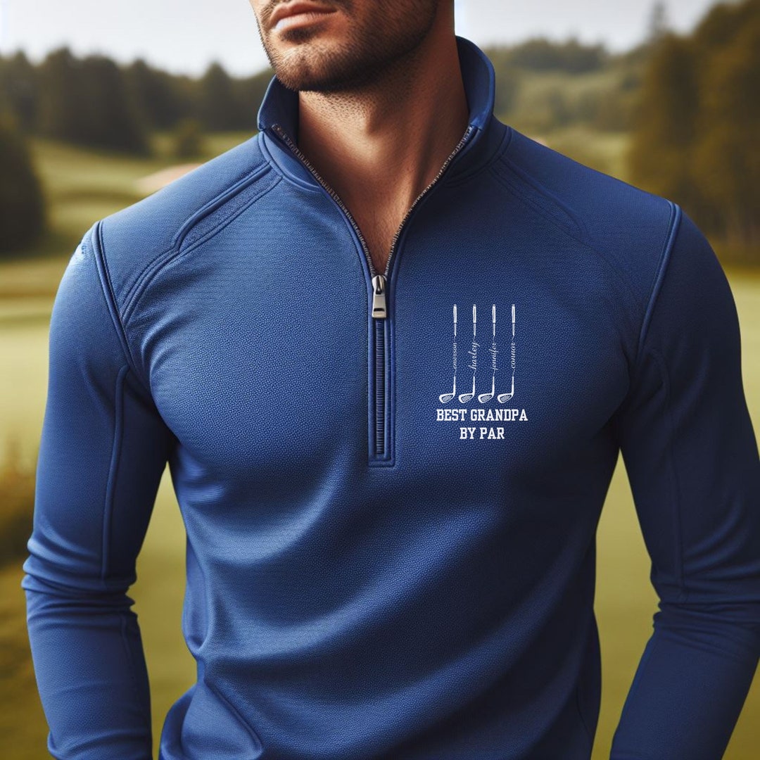 Personalized Lightweight Golf Sweatshirt, Quarter Zip Pullover Sweater ...