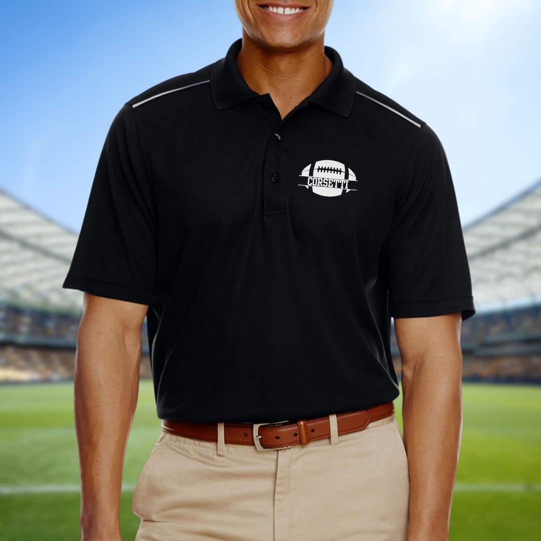 Custom Monogrammed Football Polo, Personalized Polo, Football Coach ...
