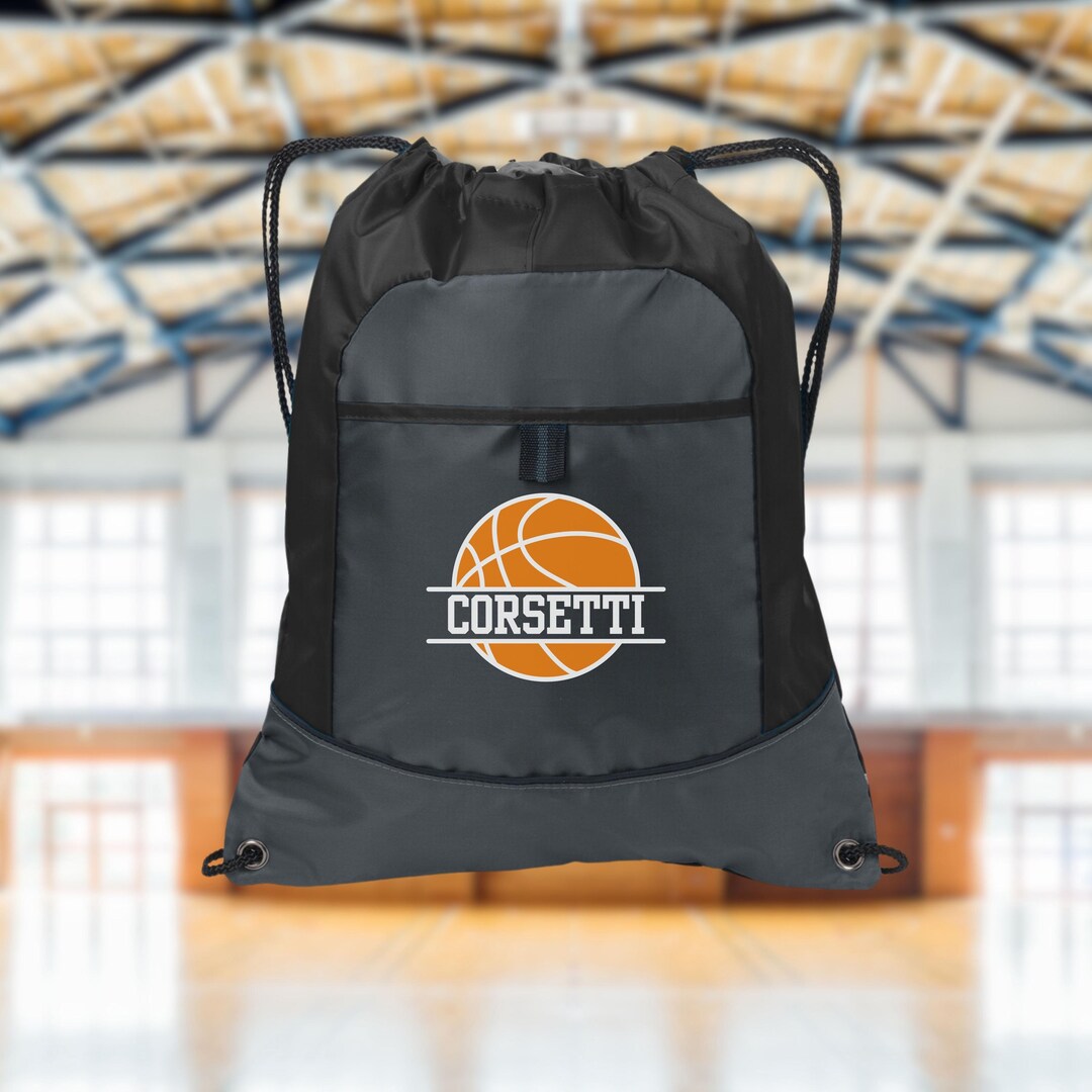 Personalized Basketball Backpack, Custom Basketball Cinch Pack, Custom ...