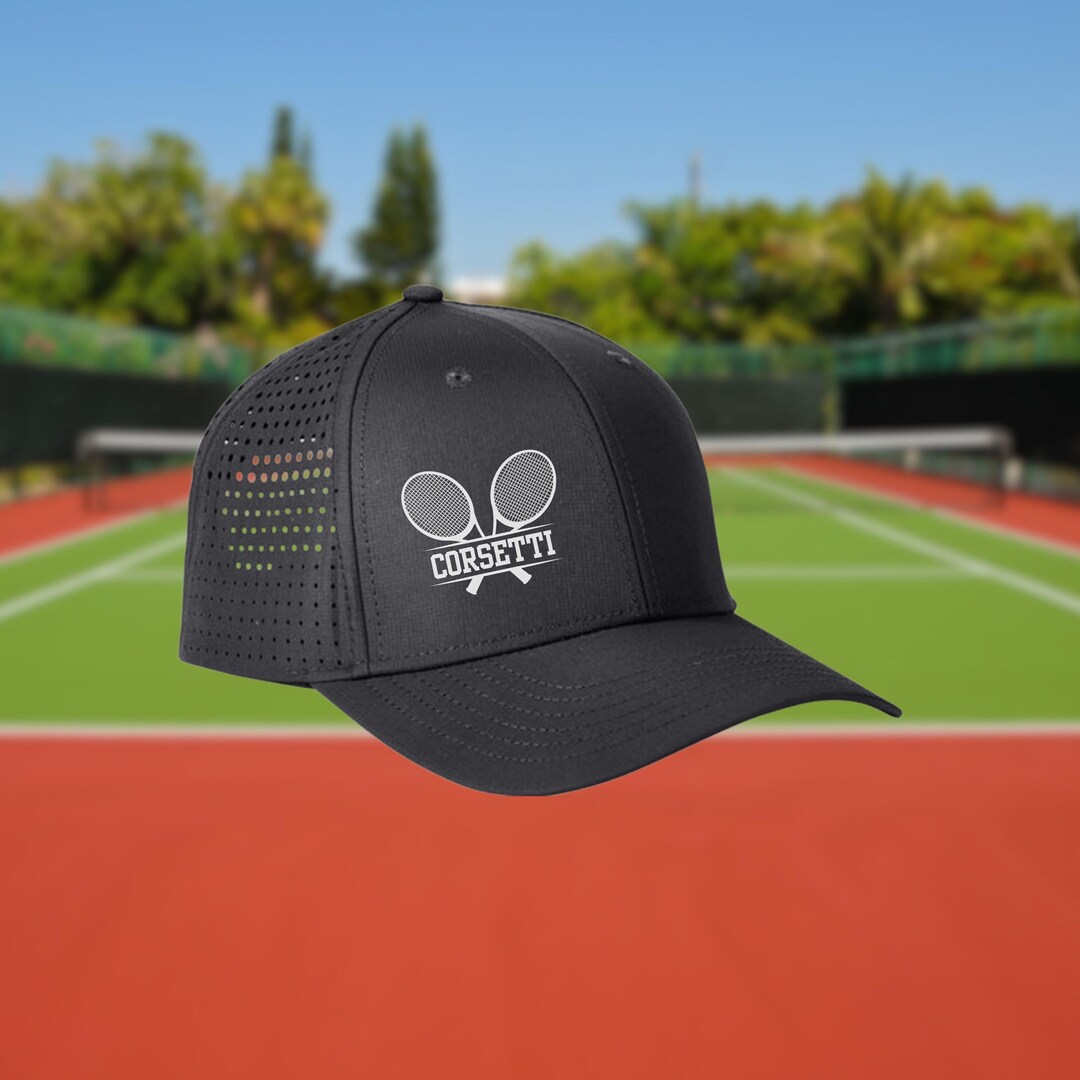 Personalized Perforated Tennis Hat, Custom Cap, Custom Tennis Hat ...