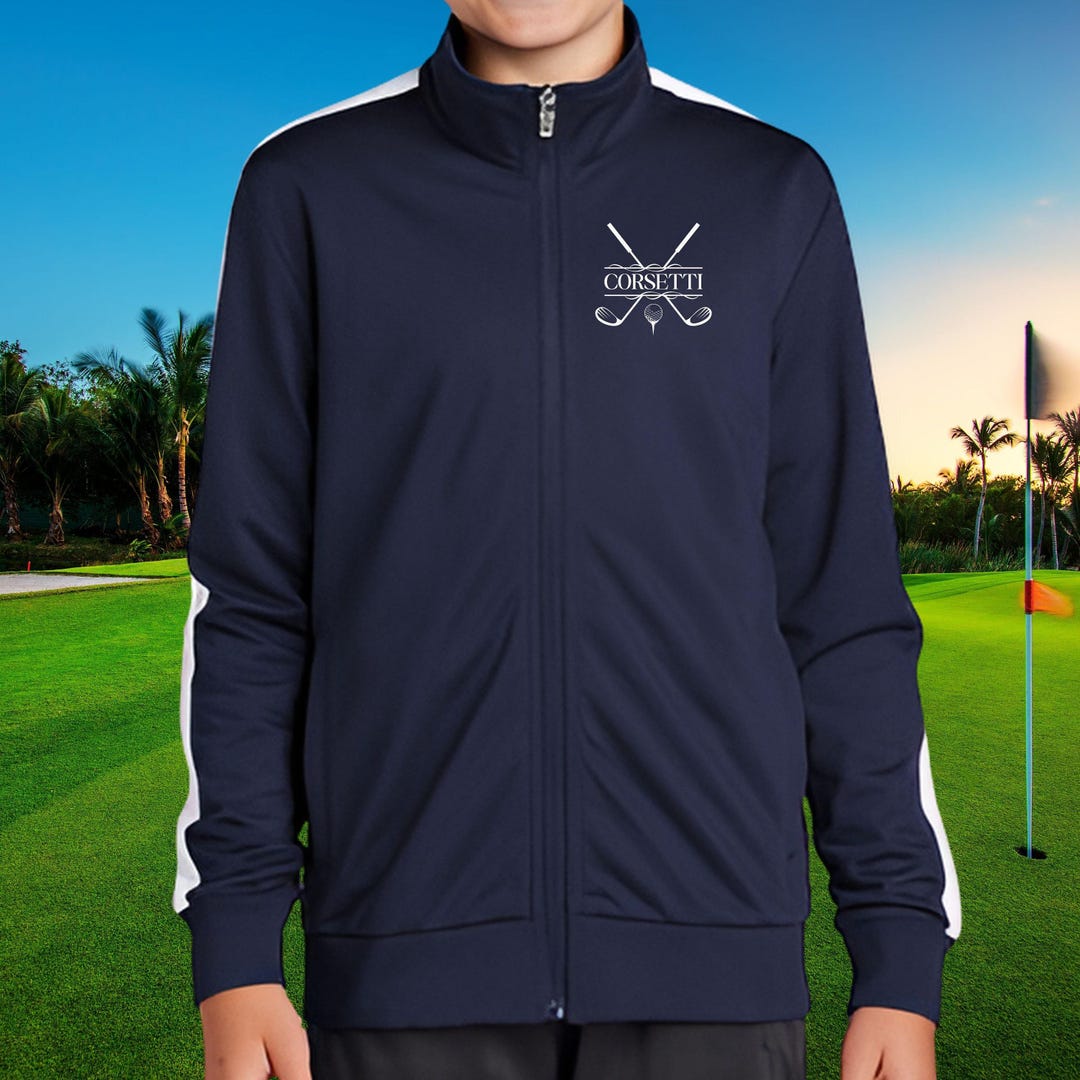 Youth Custom Golf Jacket, Kids Personalized Sweater, Boys Golf Sweater ...