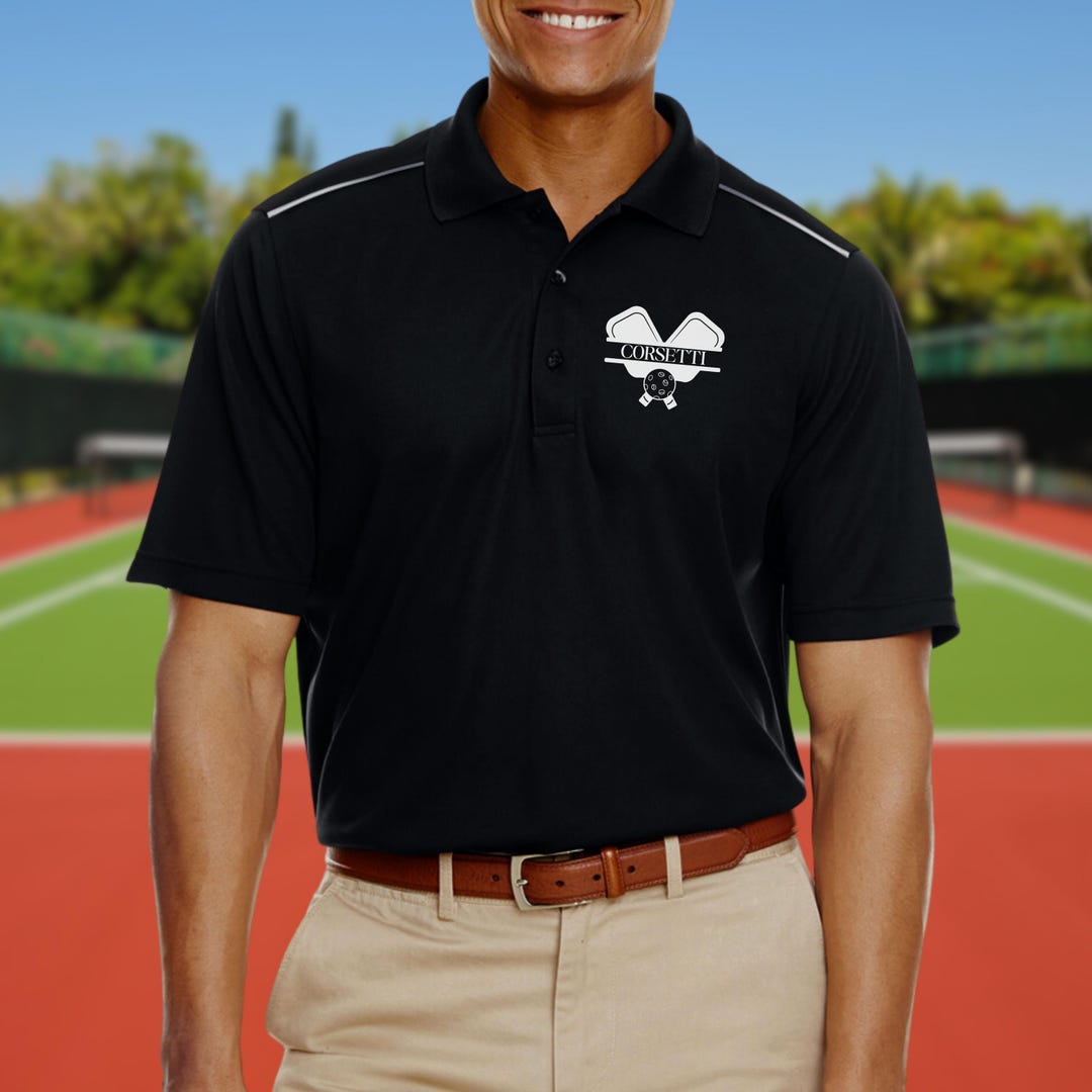 Custom Monogrammed Pickleball Polo, Personalized Polo, Pickleball Gift ...