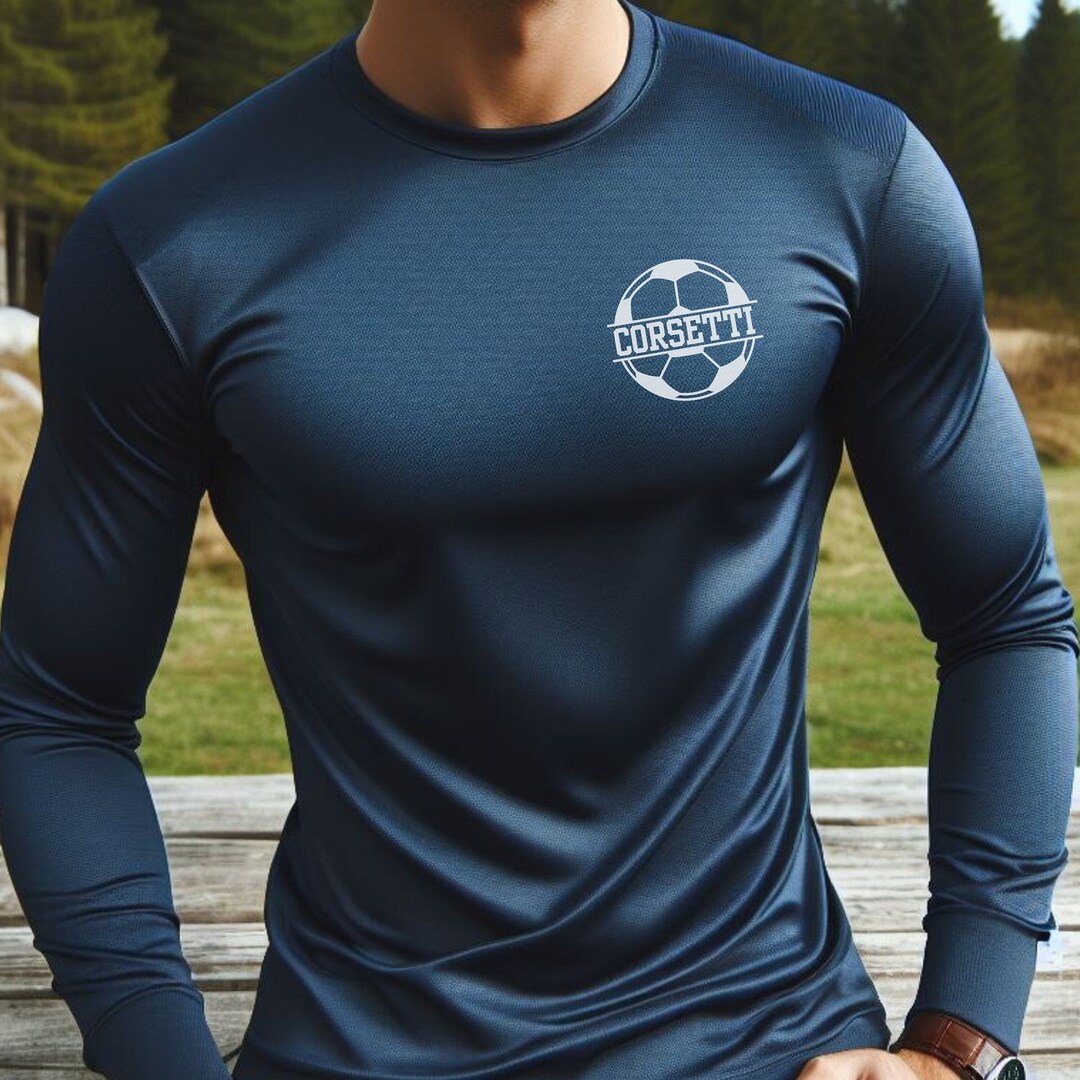 Custom Long Sleeve Soccer Shirt, Personalized Soccer Tshirt, Dry Fit ...