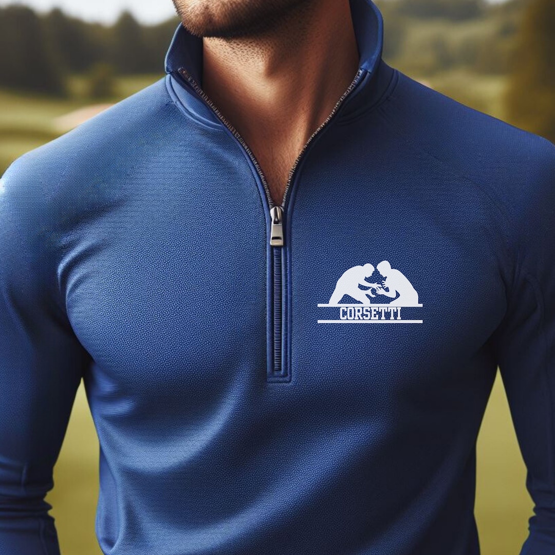 Personalized Lightweight Wrestling Sweatshirt, Quarter Zip Pullover ...