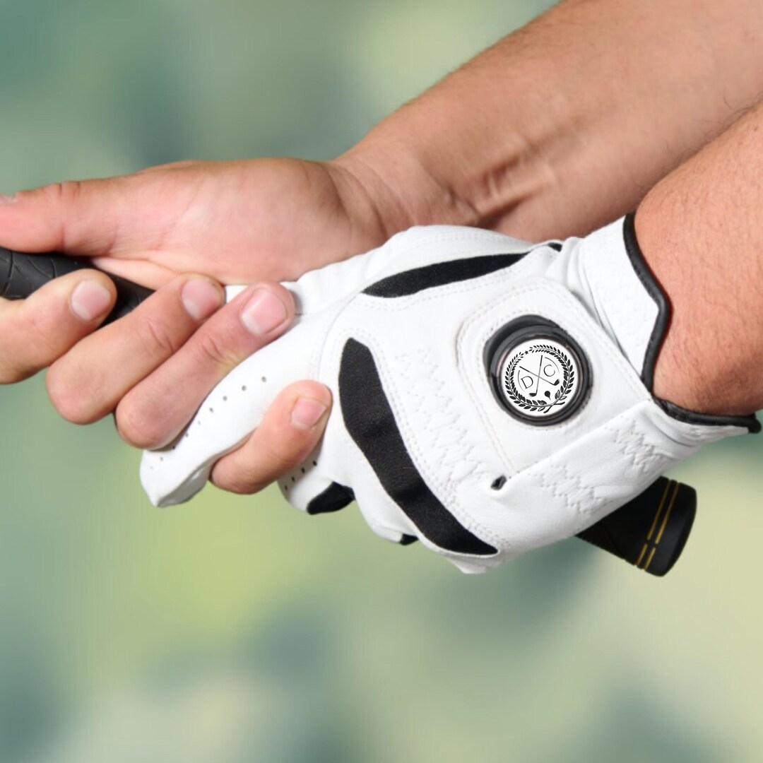 Custom Golf Glove With Monogram Ball Marker, Personalized Golf Gift ...