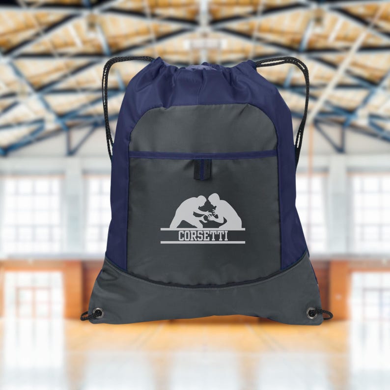 Personalized Wrestling Backpack, Custom Wrestling Cinch Pack, Custom ...
