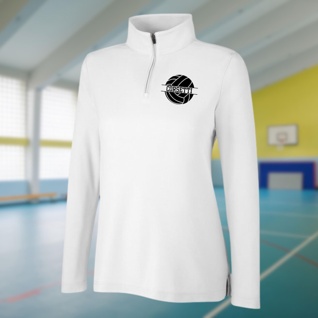 Custom Monogrammed Volleyball Quarter Zip, Personalized Sweater ...
