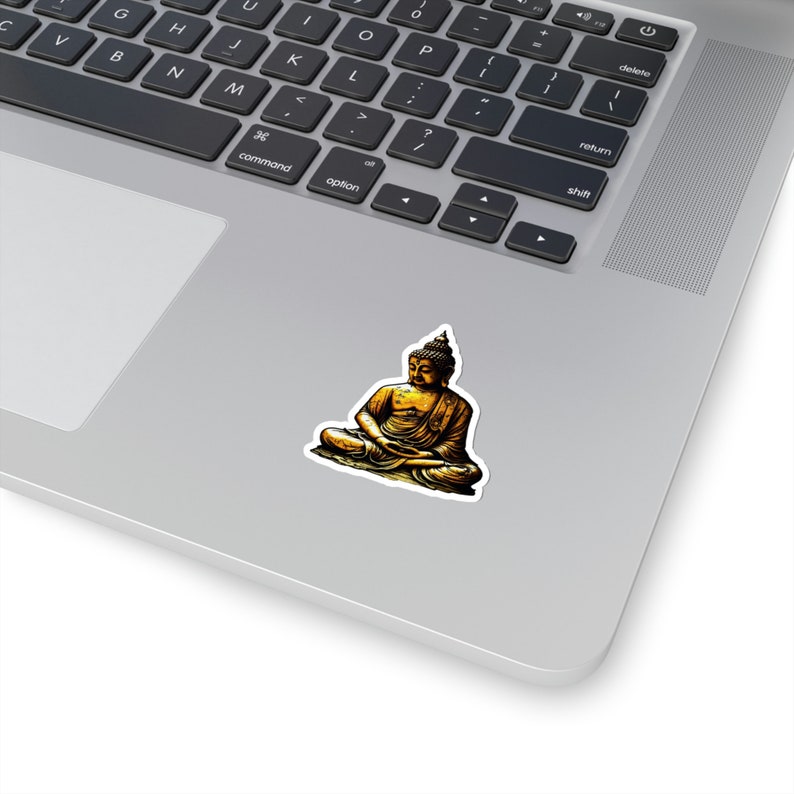 Buddha Sticker Yoga Spiritual Peaceful Colorful Inspiring Water Bottle ...