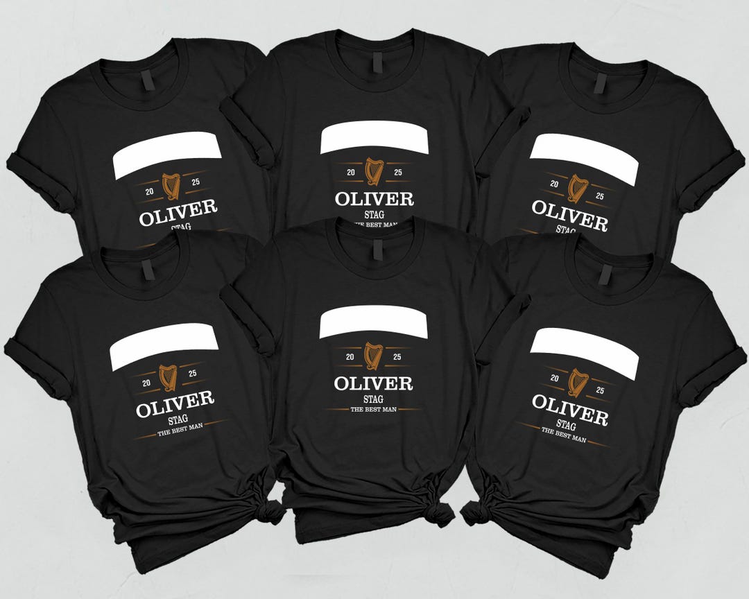 Personalised Stag Do T-shirt With Name & Position, Custom Men's Wedding ...