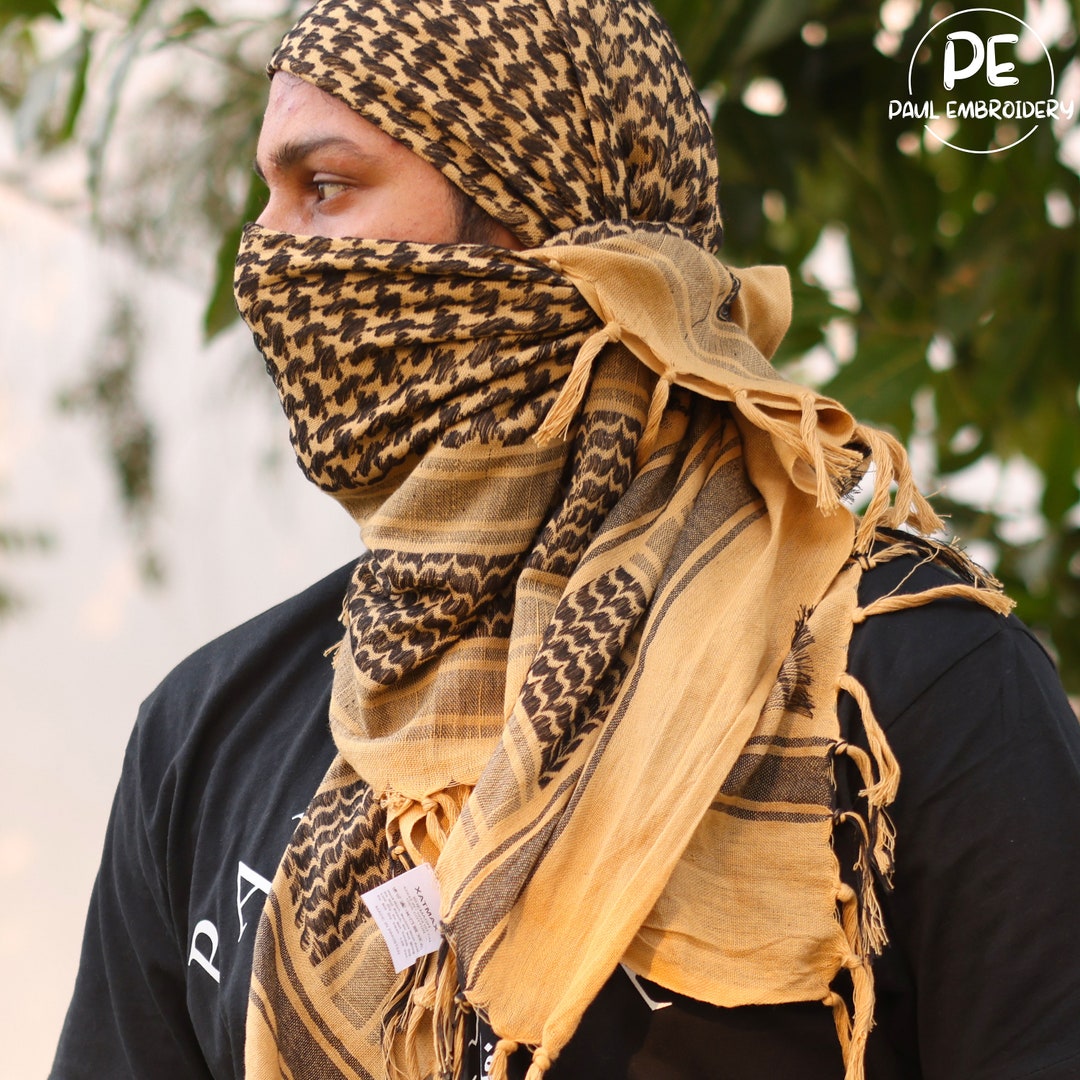 Palestinians Keffiyeh Cotton Scarf, Arab Style Traditional Shemagh ...