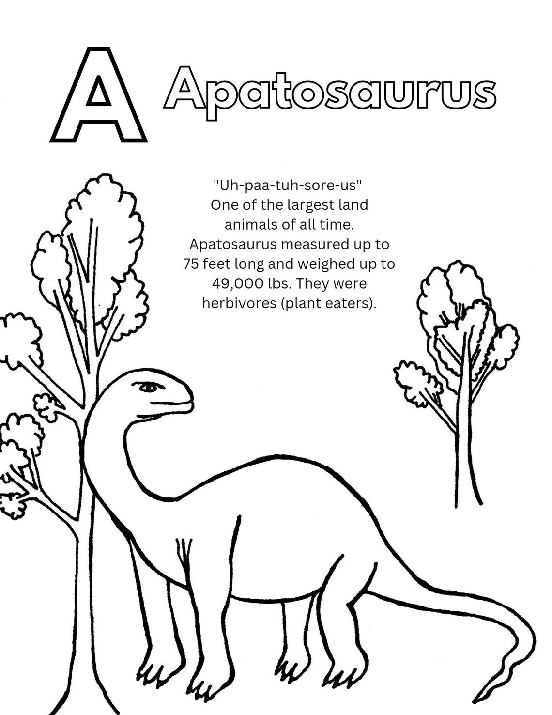 Dinosaur Alphabet Printable Coloring Pages - Etsy Canada