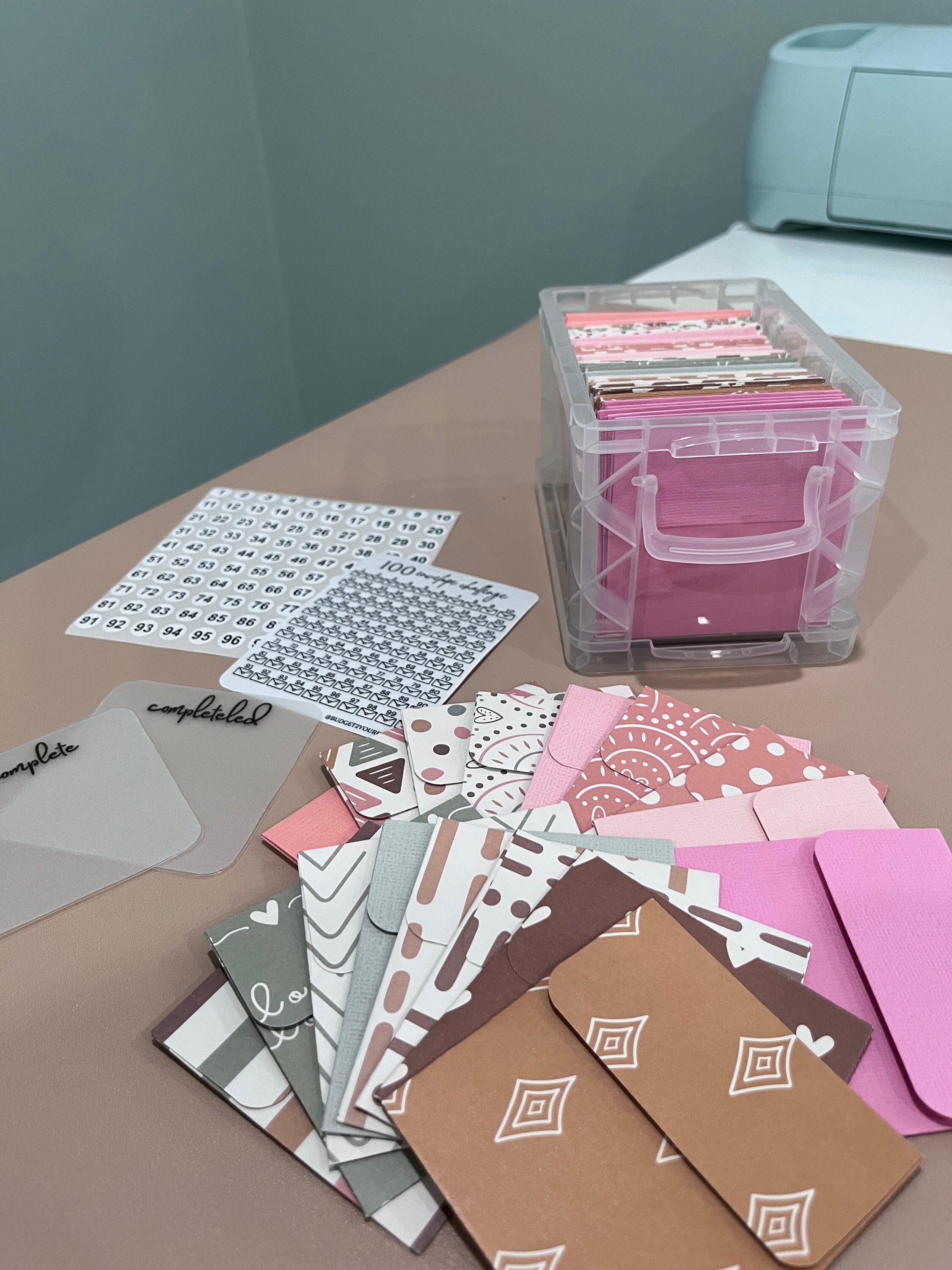 100 Envelope Challenge With Box - Etsy