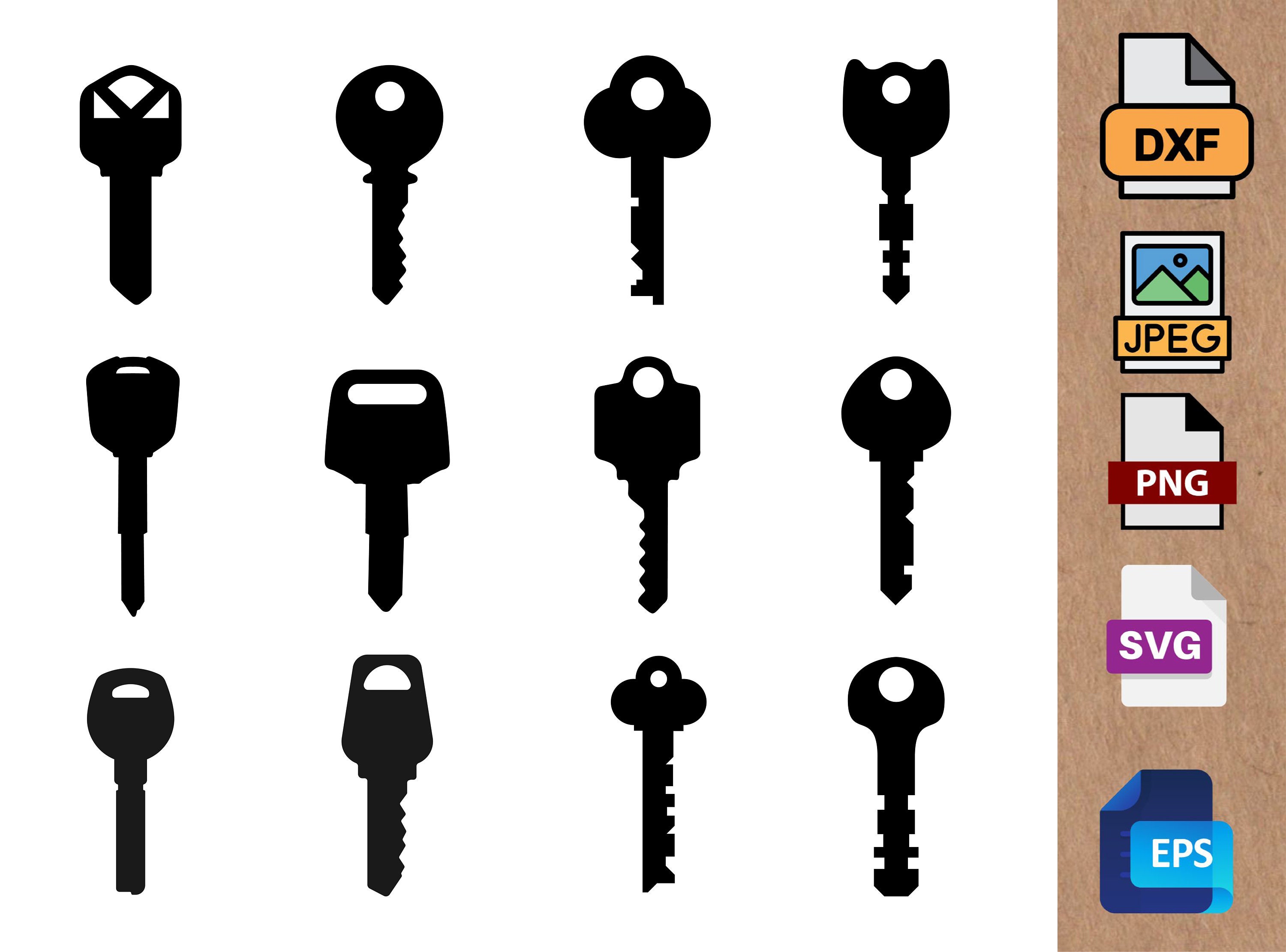 Paquete de llaves Diseño recortable svg png dxf eps - Etsy México