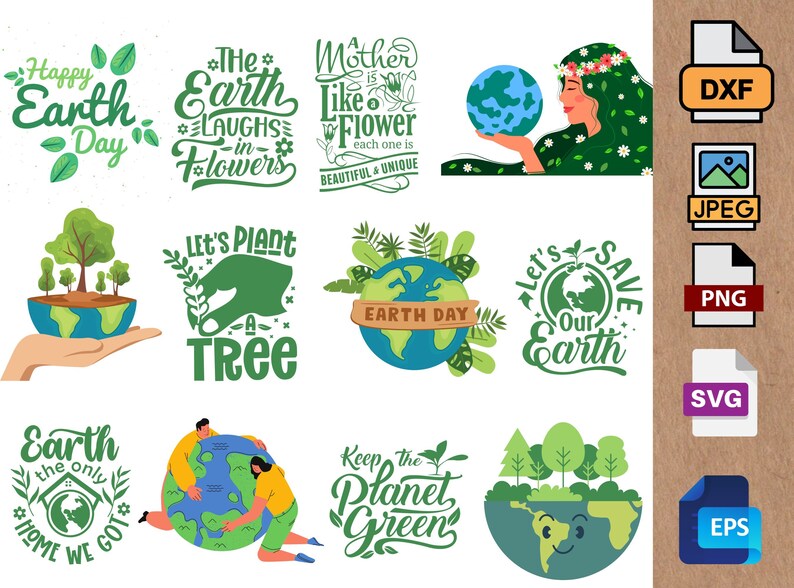 Earth Day SVG Bundle Earth SVG Recycle SVG Earth Day Quotes Design ...