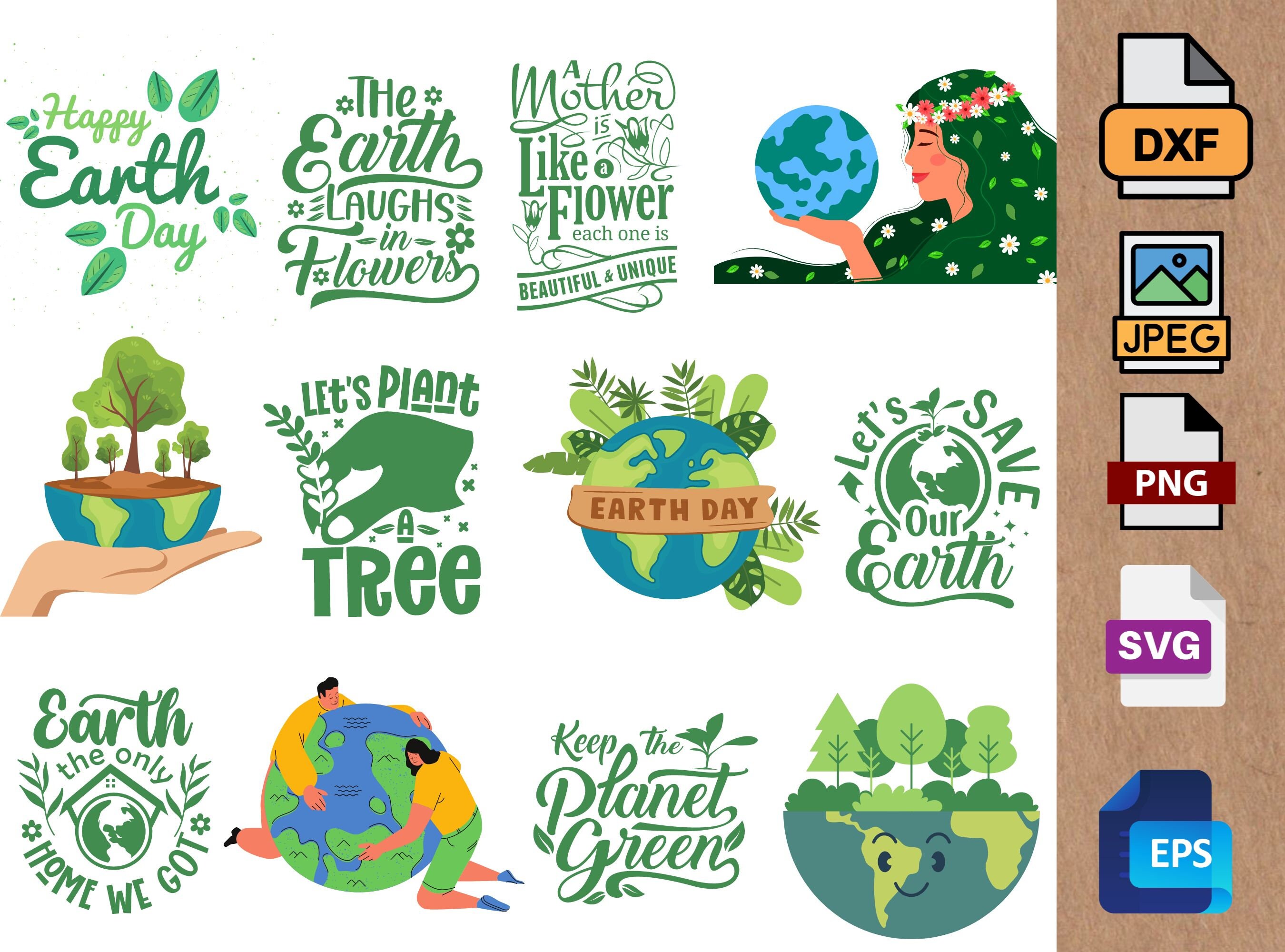 Earth Day SVG Bundle Earth SVG Recycle SVG Earth Day Quotes Design ...
