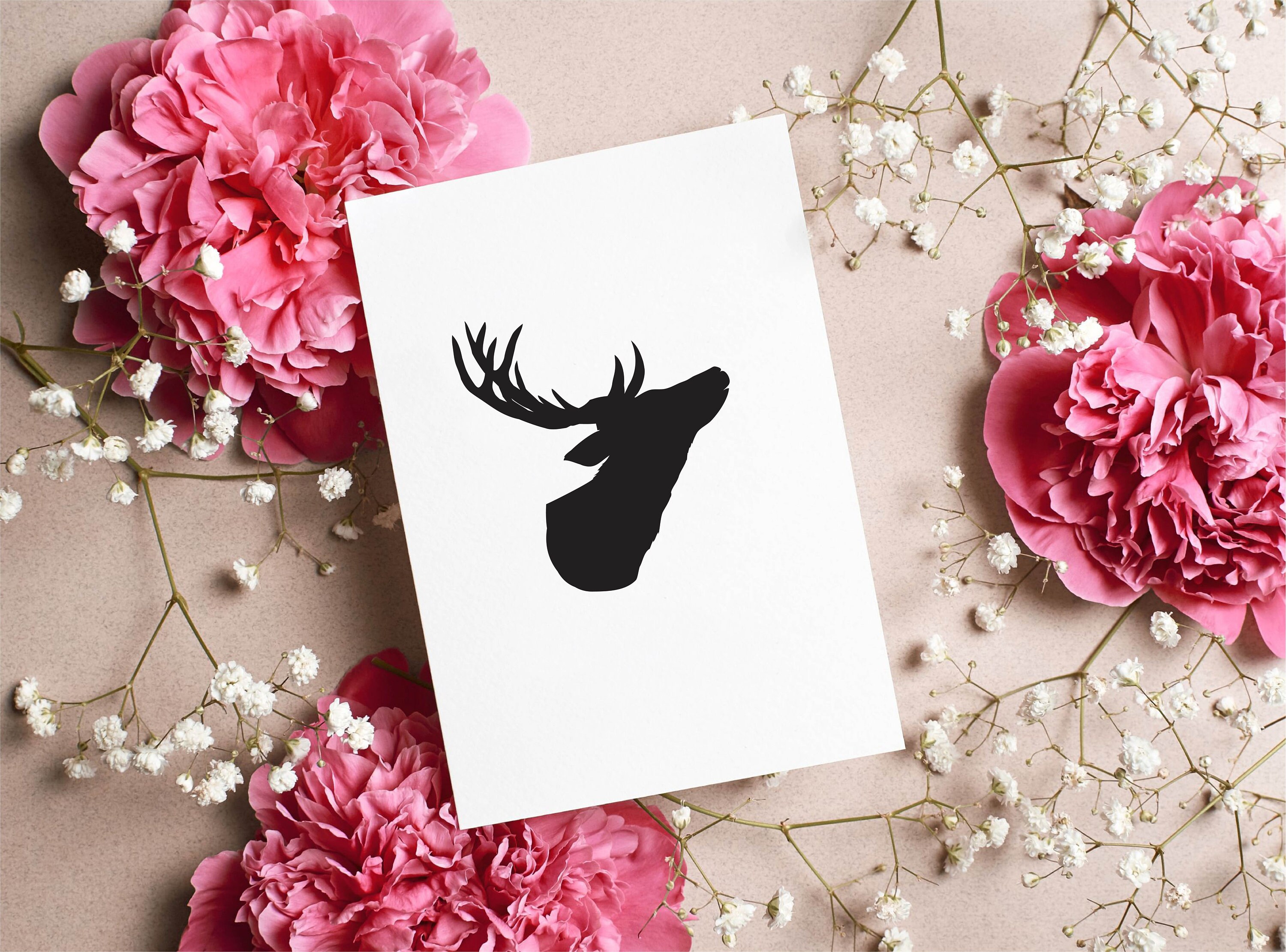 Deer Head Silhouette Svg Bundle Antler Silhouette Svg Etsy The Best
