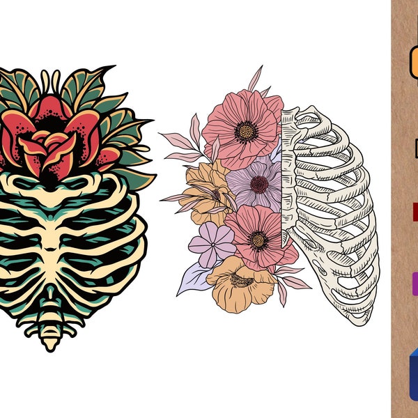 Rib Cage Skeleton - Etsy