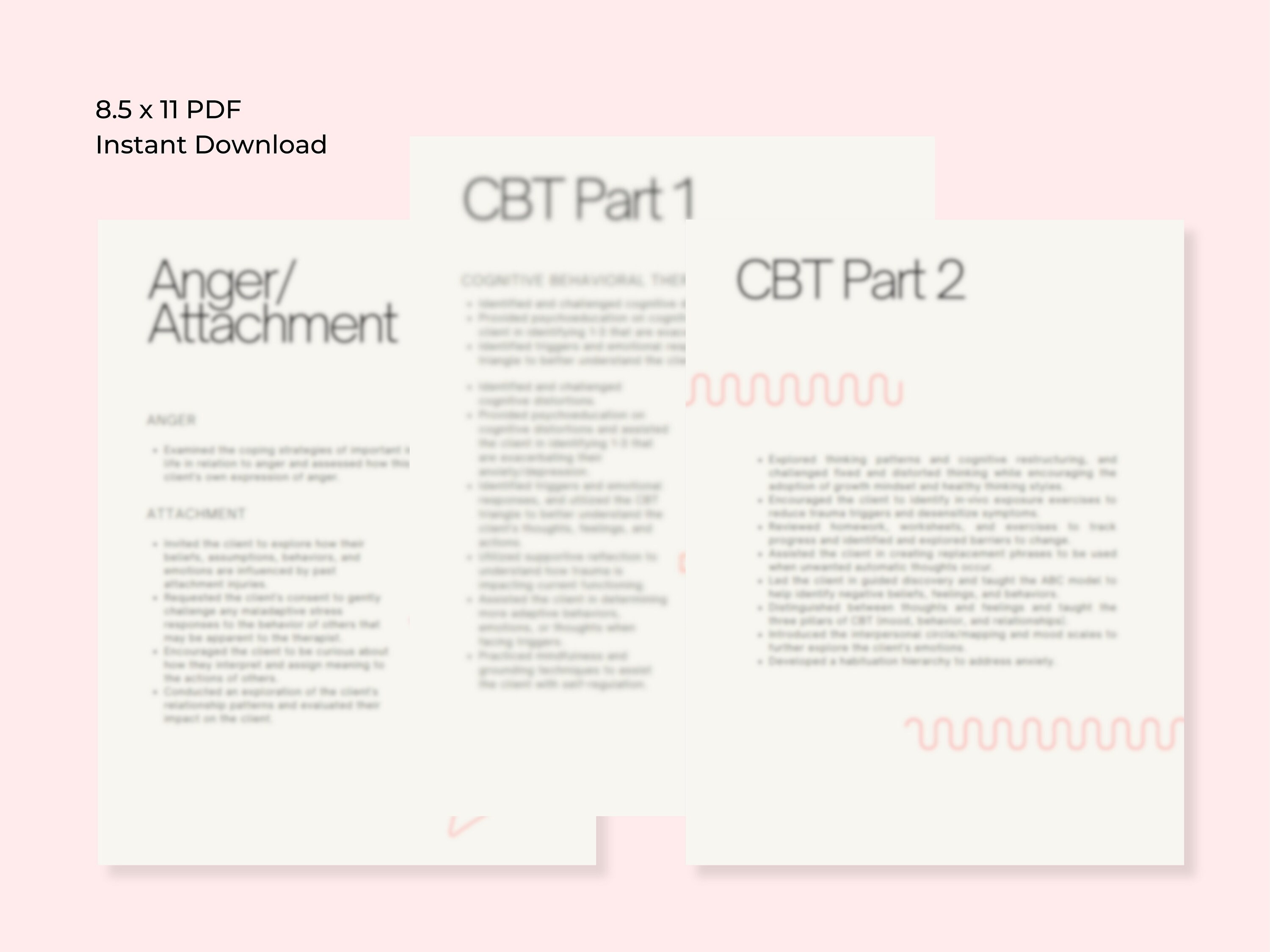 CBT Therapy Notes Cheat Sheet and Guide Counselor Tools - Etsy UK