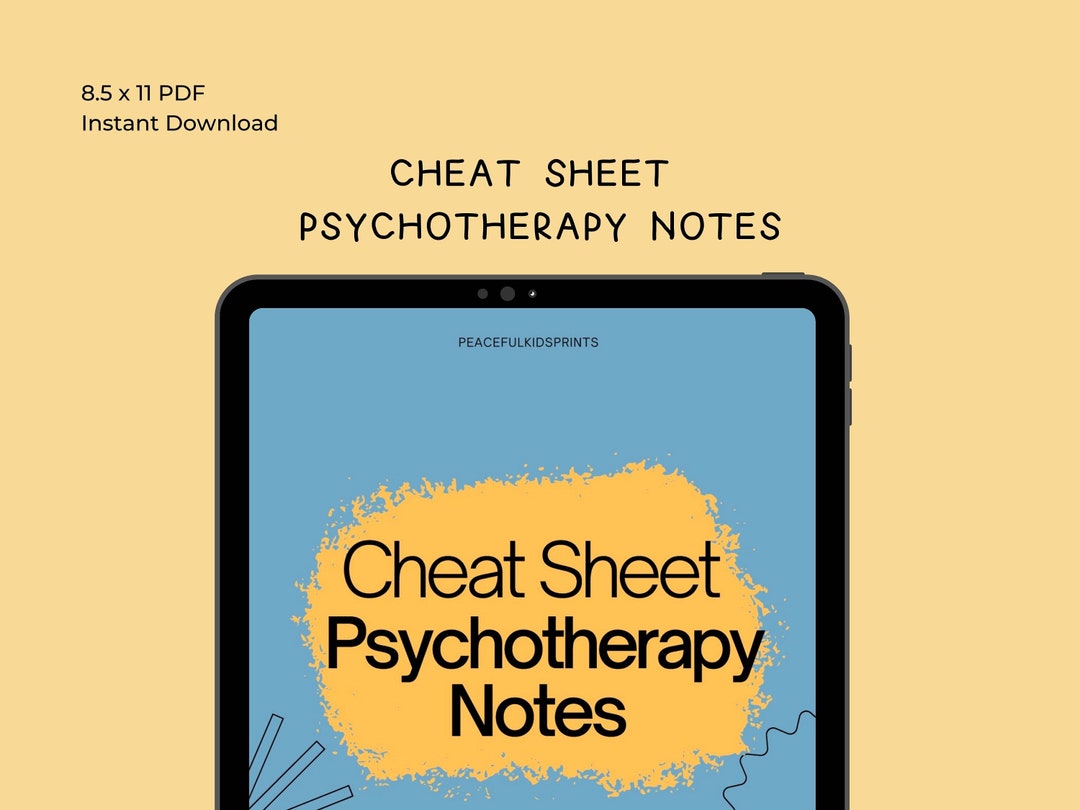Therapy Notes Cheat Sheet and Guided References, Counselor Tools ...
