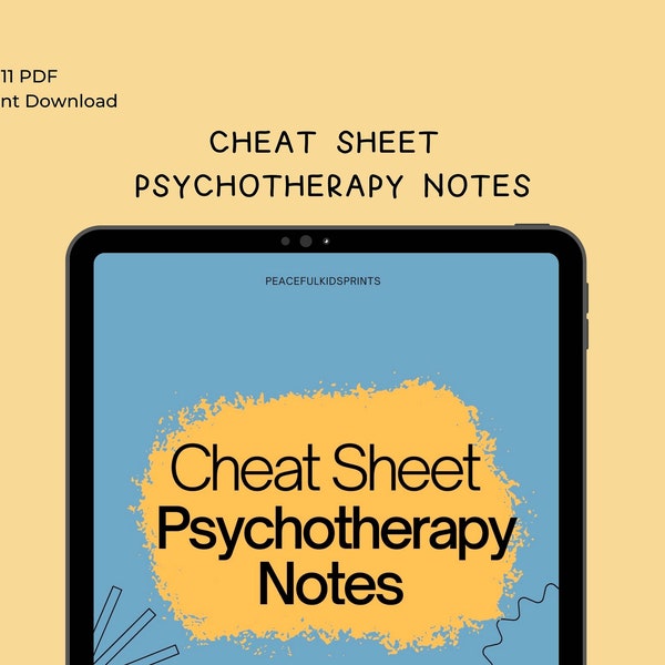 Progress Note Cheat Sheet - Etsy Singapore