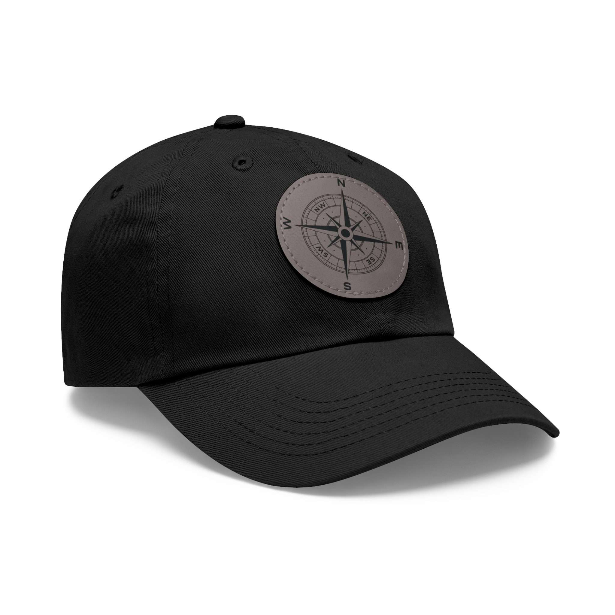 Tilted Compass - Direction - Explorer Hat - Dad Hat With Leather Patch ...