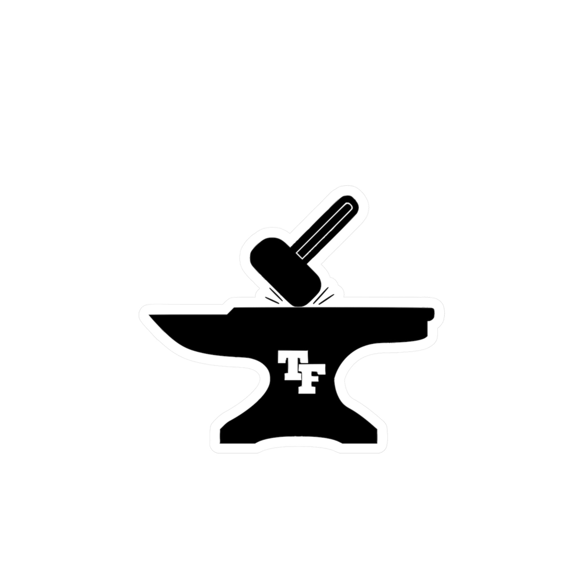 TF Logo Decal - Hammer & Anvil Sticker- Kiss-cut Vinyl Decals - Etsy