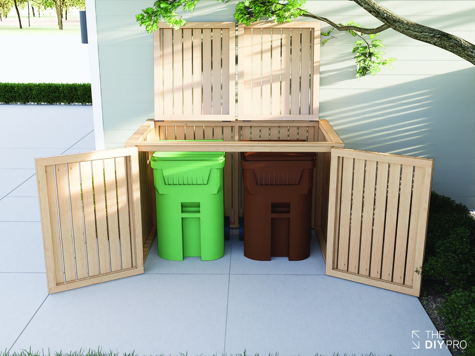 DIY Garbage Bin Storage Enclosure - Digital Download PDF Plans - Etsy