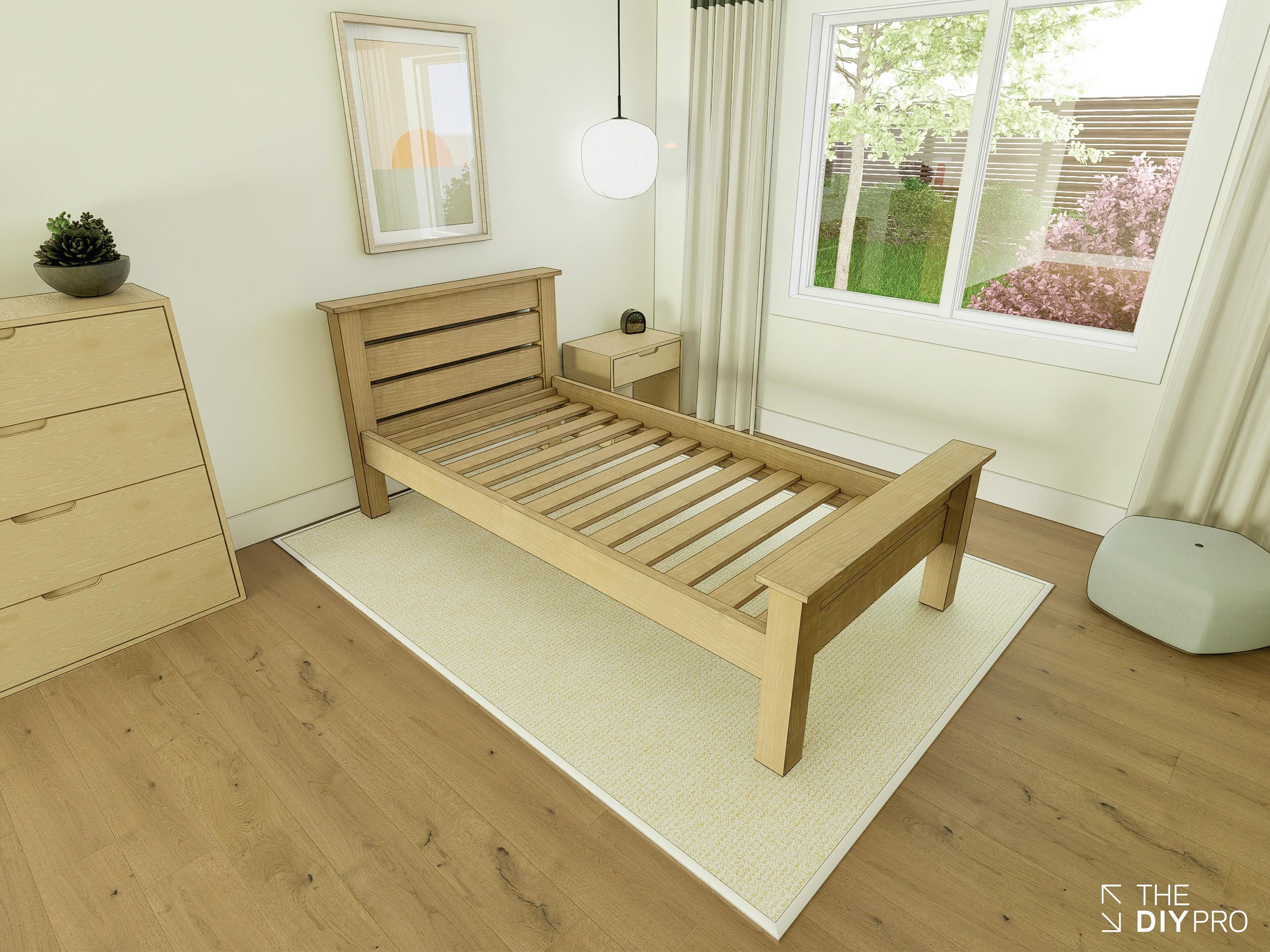 Diy wood twin bed frame store
