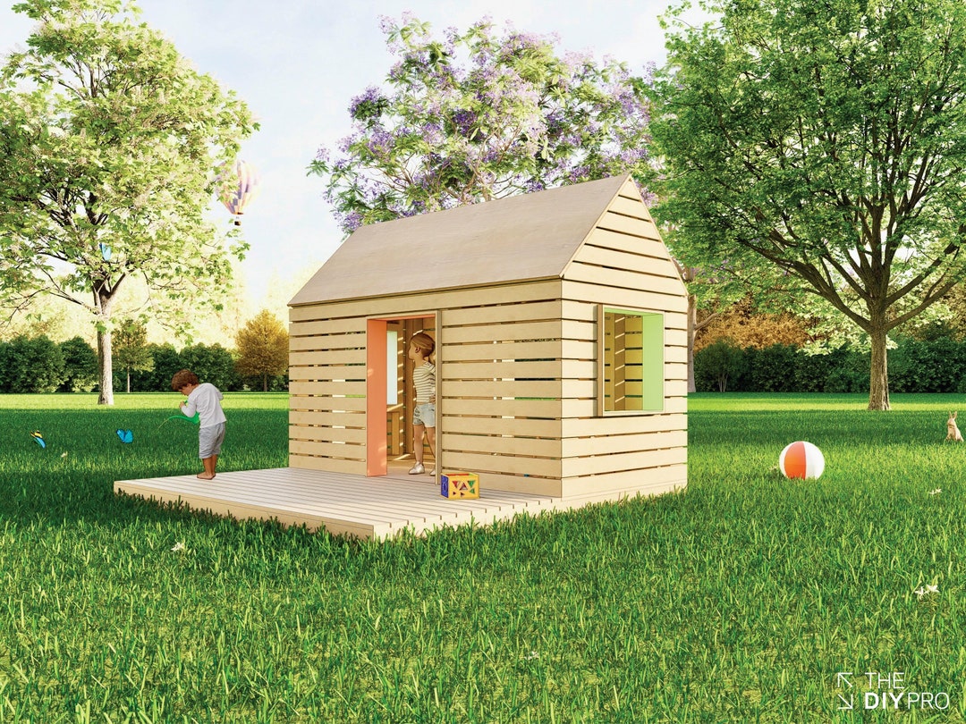 DIY Outdoor Kid's Playhouse - Digital Download PDF Plans - Etsy