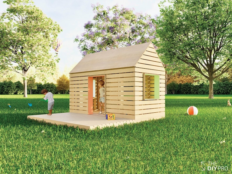 DIY Outdoor Kid's Playhouse - Digital Download PDF Plans - Etsy