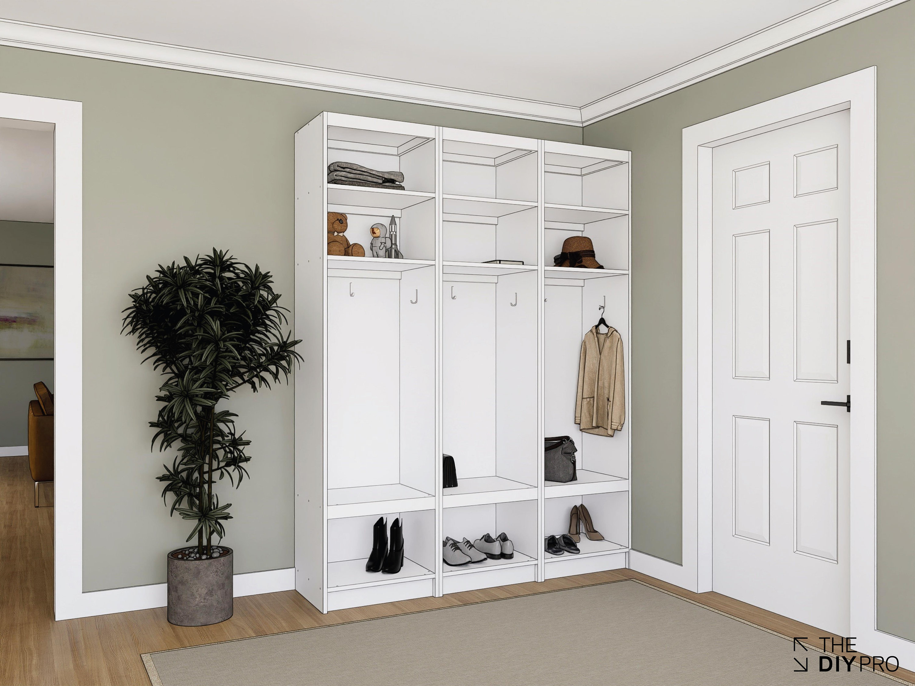 DIY Hall Tree Storage Bench - Digital Download PDF Plans - Etsy