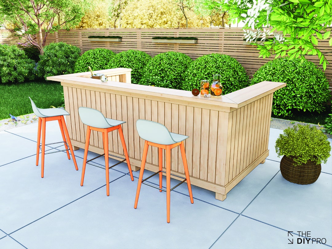 DIY Outdoor Bar - Digital Download PDF Plans - Etsy