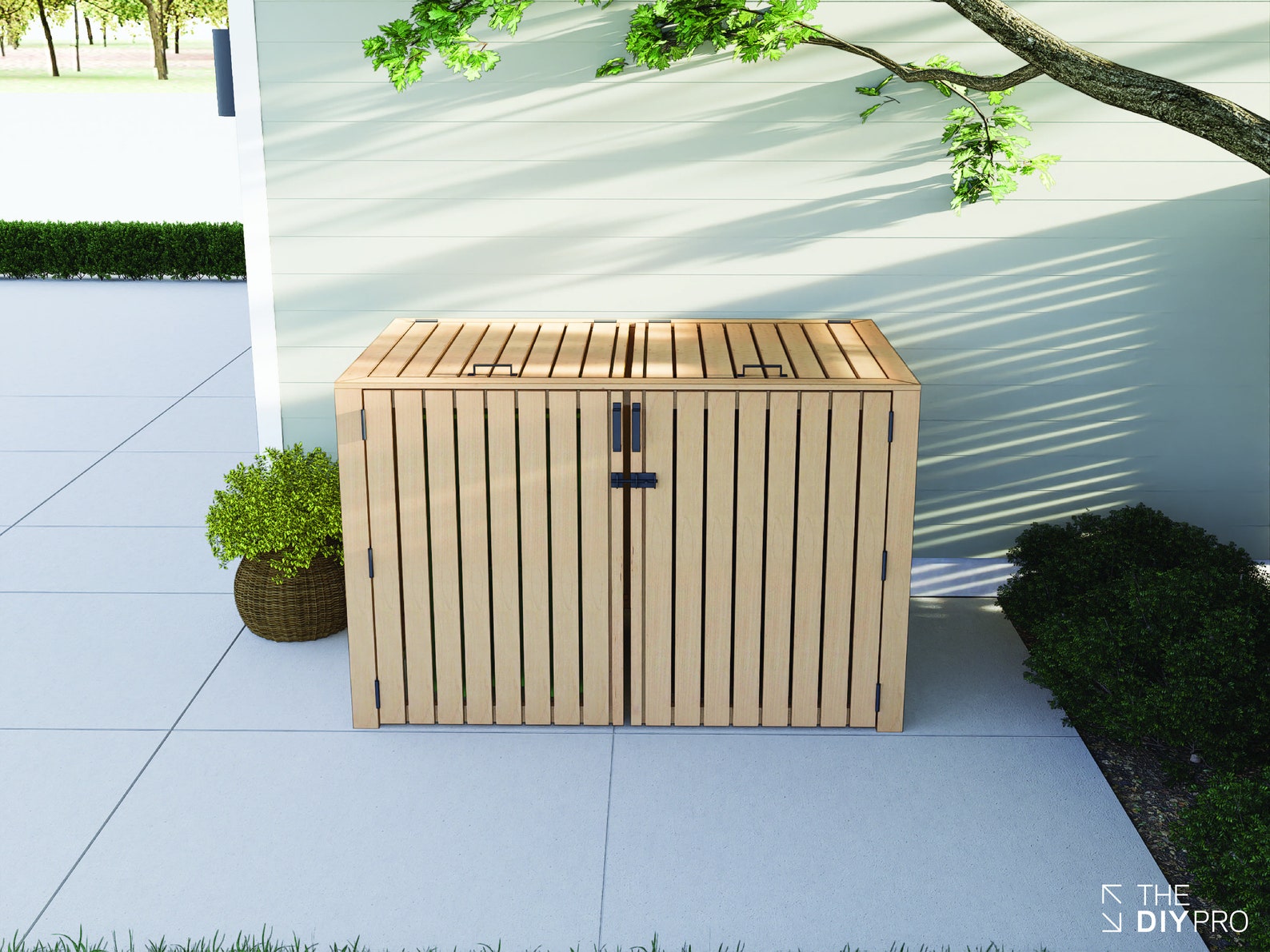 DIY Garbage Bin Storage Enclosure - Digital Download PDF Plans - Etsy