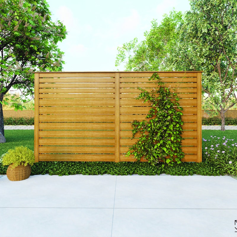 Wood Privacy Screen Slats - Etsy